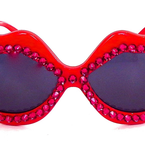 GASOLINE GLAMOUR | Accessories | Ruby Jungle Red Hot Lips Sunglasses ...